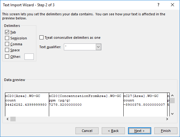 Importing Data Into Excel The IGI User Guides